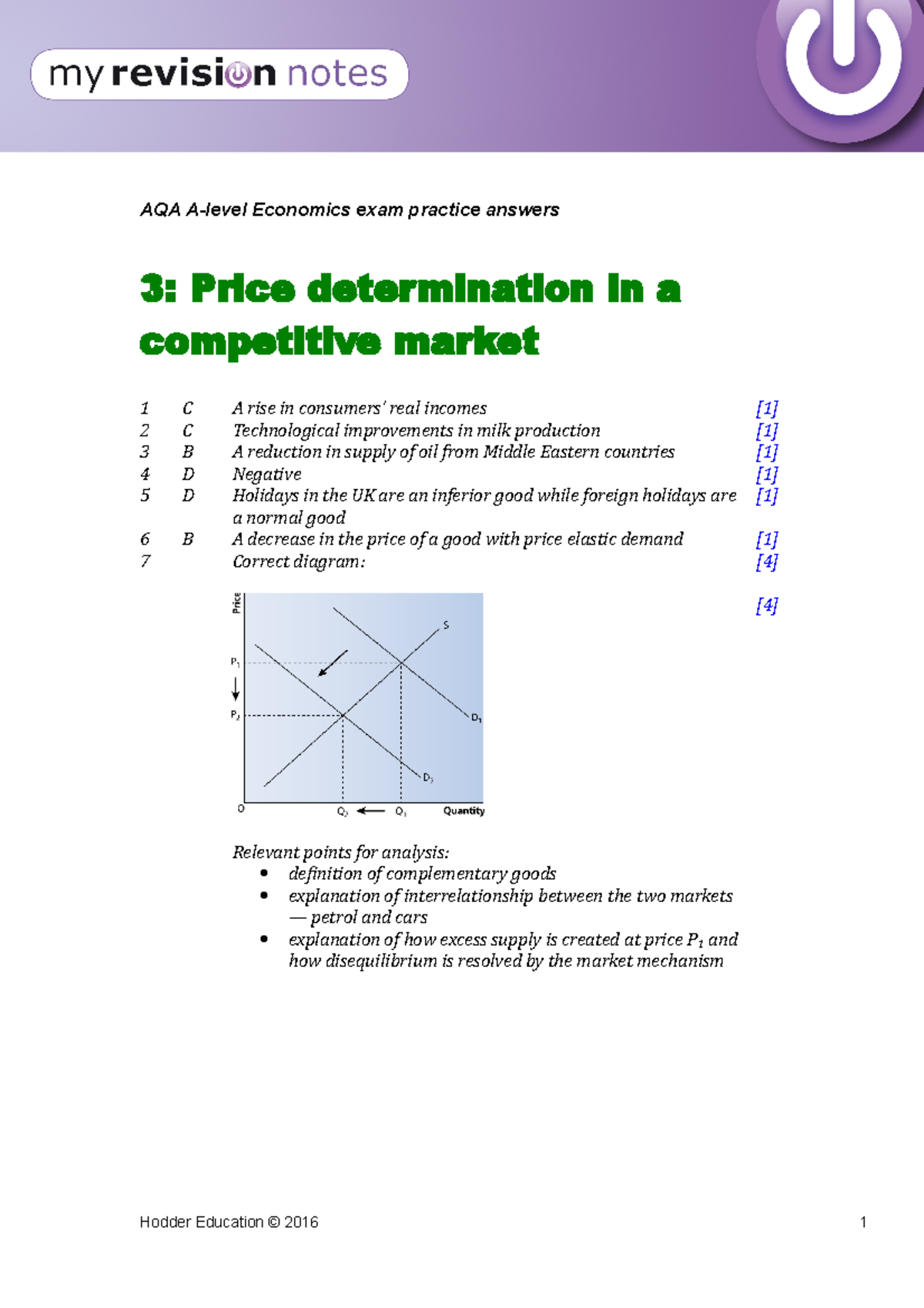 AQA A-level Economics EPAs Ch3 - 1 AQA A-level Economics exam practice ...