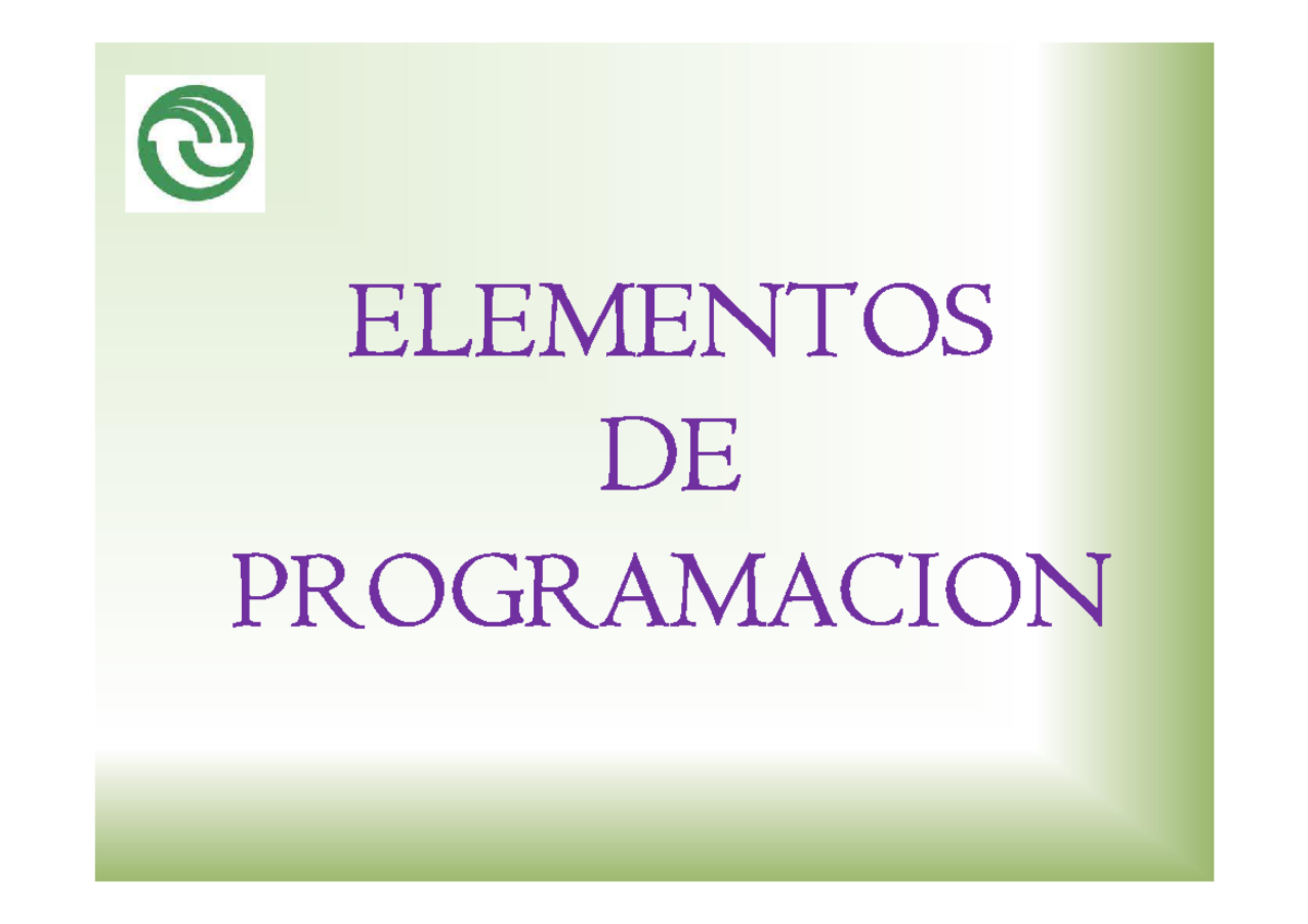 Vectores (Primera Parte) - ELEMENTOS DE PROGRAMACION . FUNCIONES POR ...
