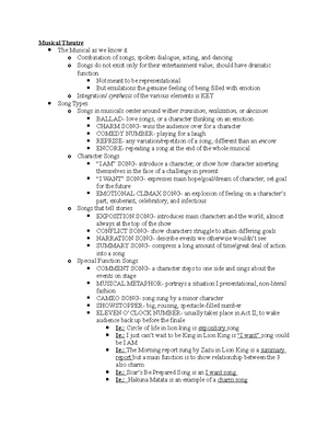 Theatre Notes 12-7-15 Final EXAM Review - FINAL EXAM REVIEW Performance ...