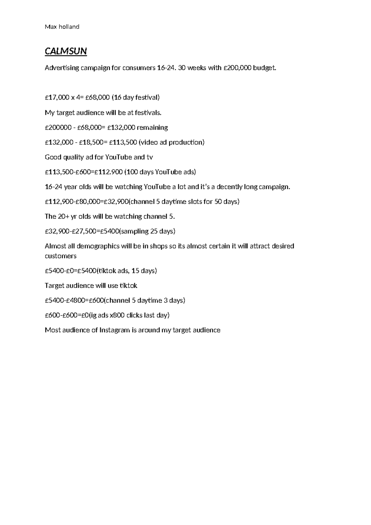 Calmsun - xxxxxxxxxxxxxxxx - Max holland CALMSUN Advertising campaign ...