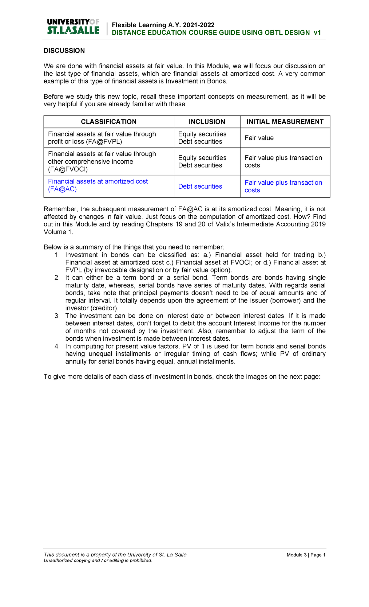 Module 3 - Discussion - This document is a property of the University ...