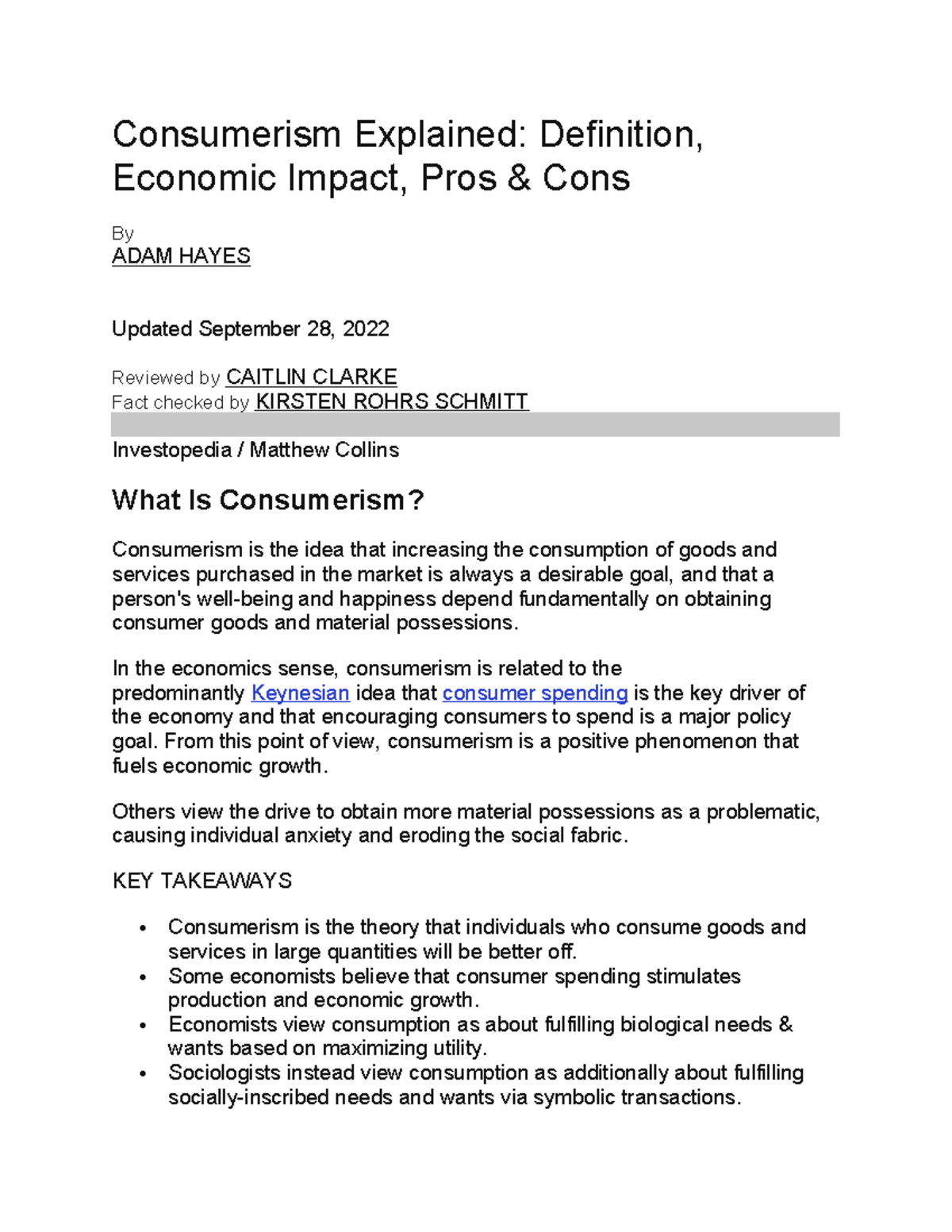 Consumerism Explained - In the economics sense, consumerism is related ...