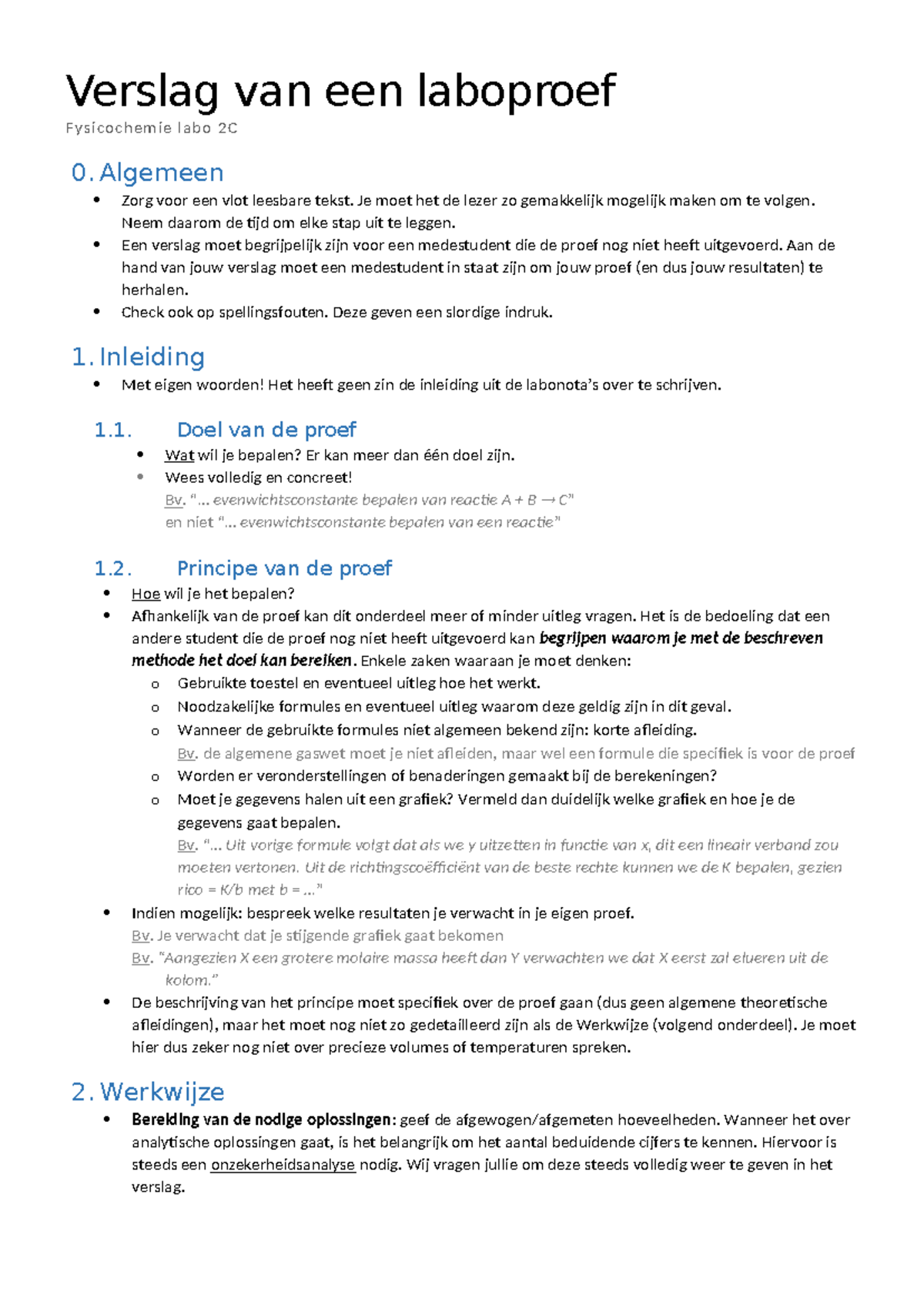 Verslag van een laboproef versie 2022 - Verslag van een laboproef ...