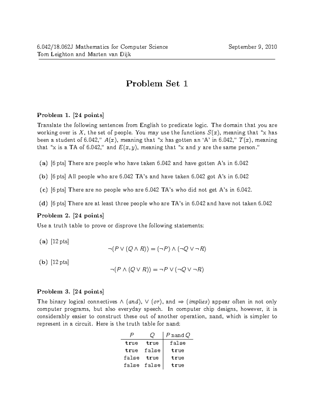 Problem Set 1 - fgyhuik - 6.042/18 Mathematics for Computer Science ...
