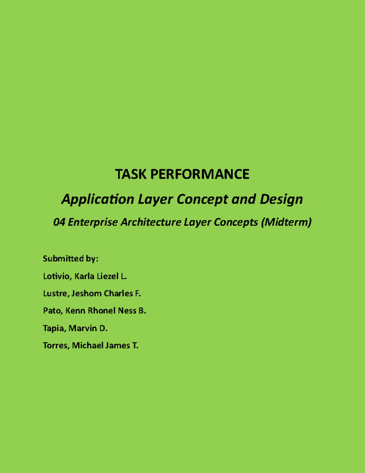 04 Task Performance 1 Arg Task Performance Application Layer Concept And Design 04 Enterprise