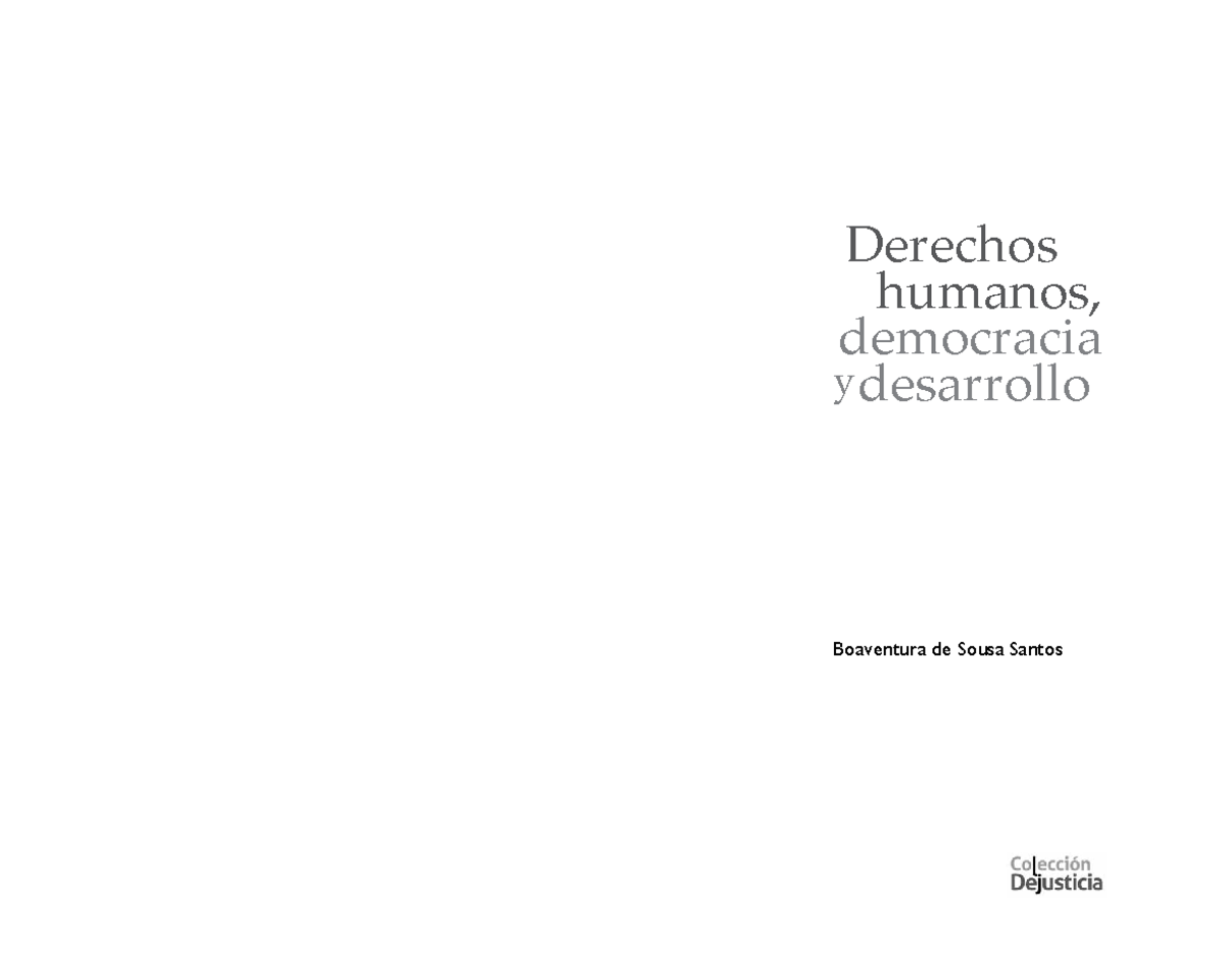 Las tensiones de los derechos humanos- B De Sousa Santos- fragmento - Derechos humanos ...