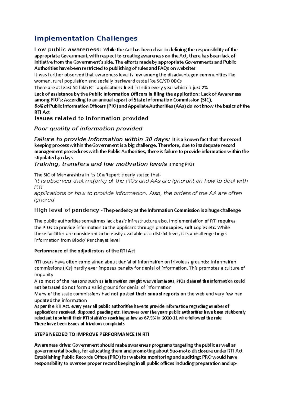 Ethics in Professional and public administration - Implementation ...