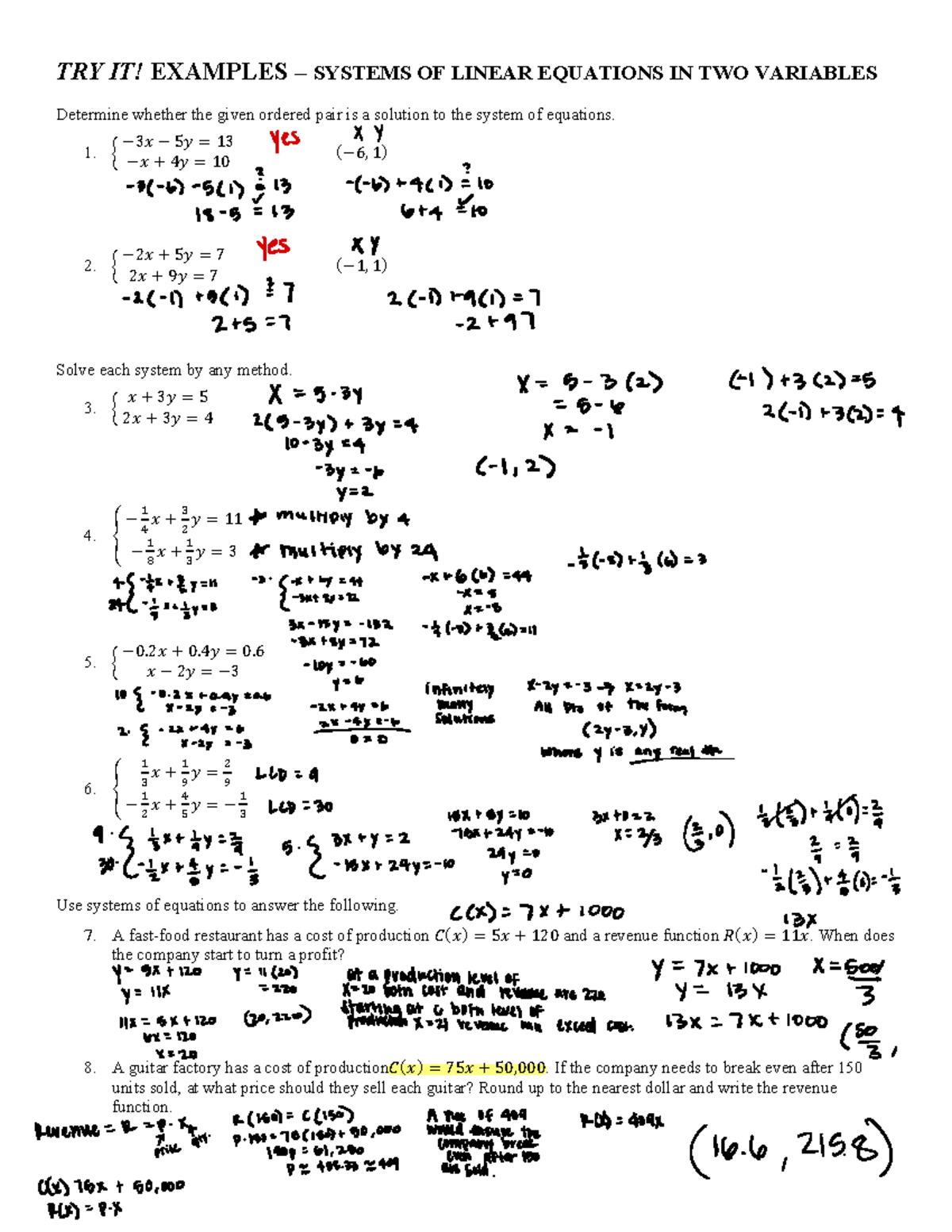 Try It 5 - Try its are homework problems that are also part of the ...