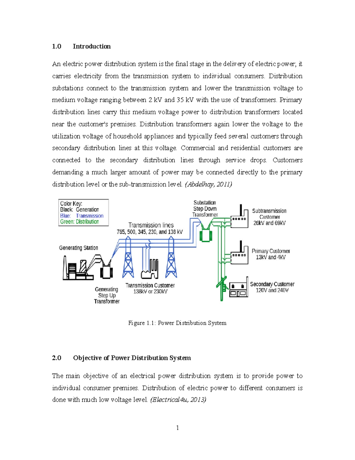 Assignment 1 - note - 1 Introduction An electric power distribution ...