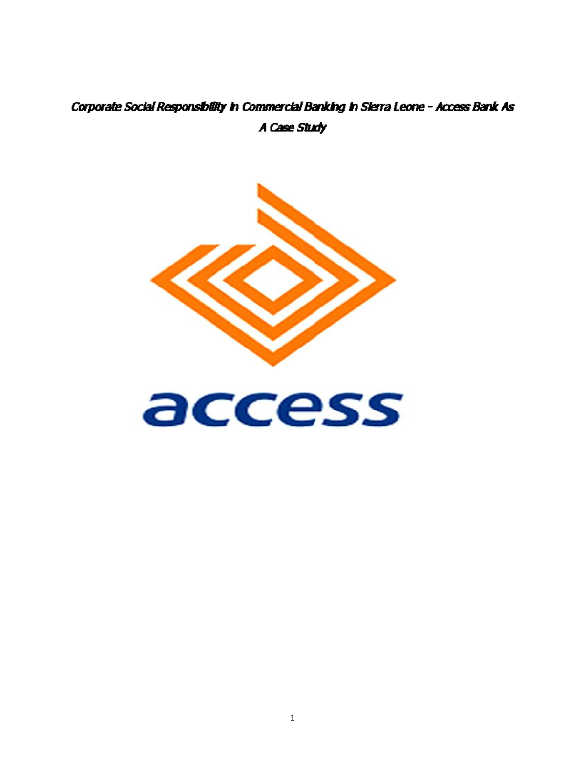 Access BANK copy - All about corporate social responsibility ...