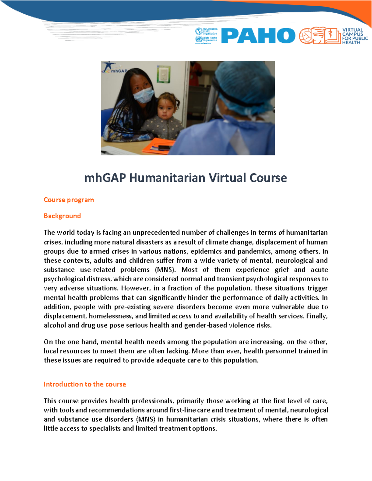 Mh GAP Humanitarian Virtual Course-2021-09-16 - mhGAP Humanitarian ...