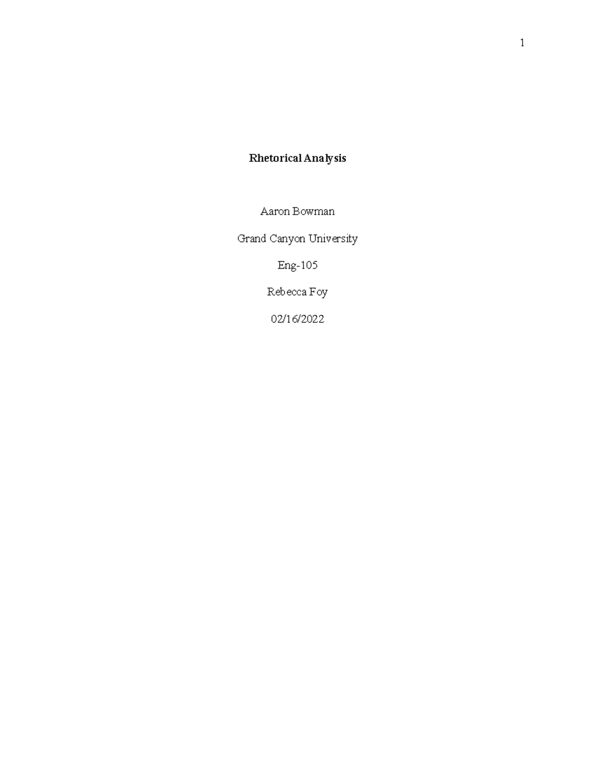 Writing Center Style Apa 7th Edition Template Without Abstract