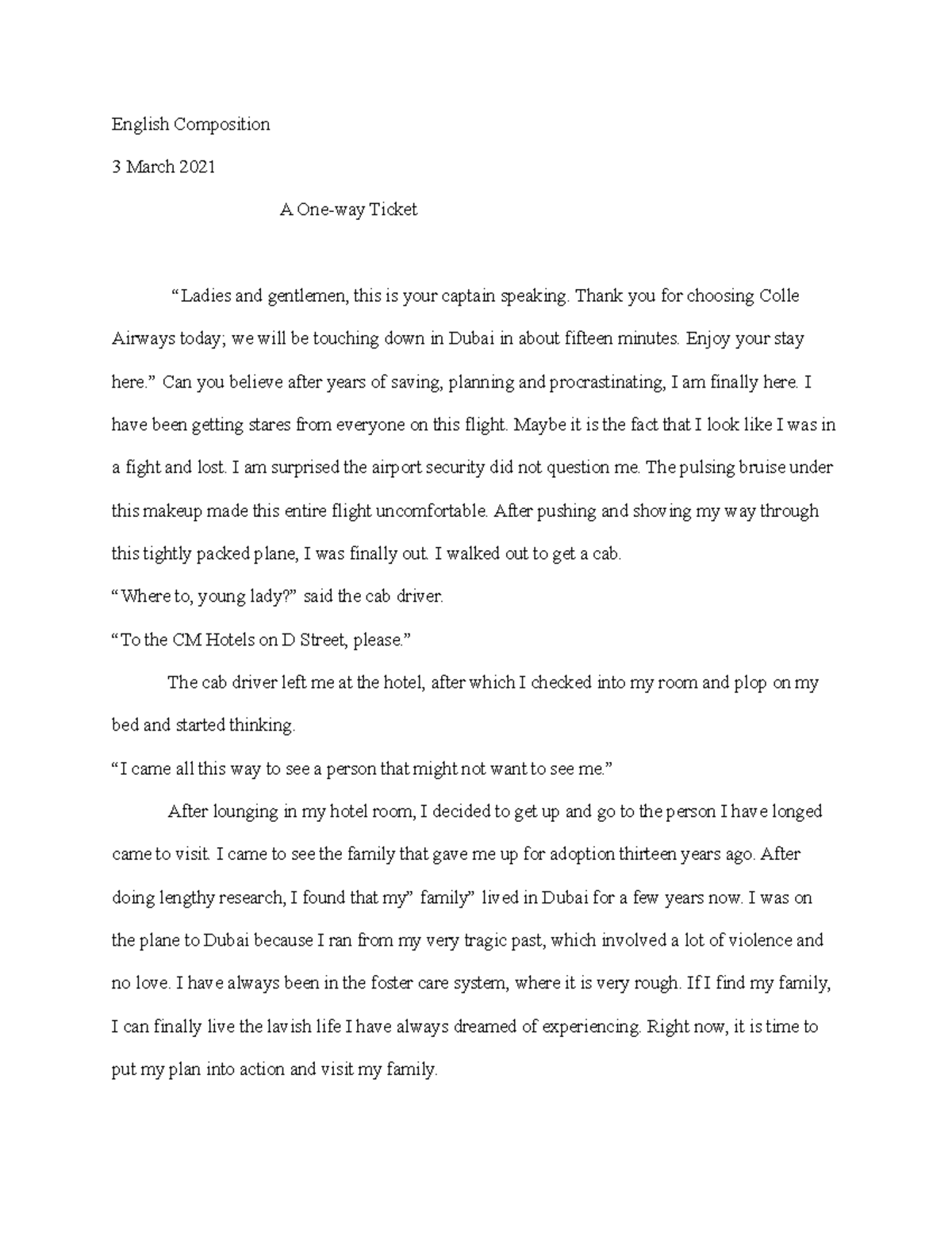 Eng 3 March 2021 - English sample papers and assignment. - English ...