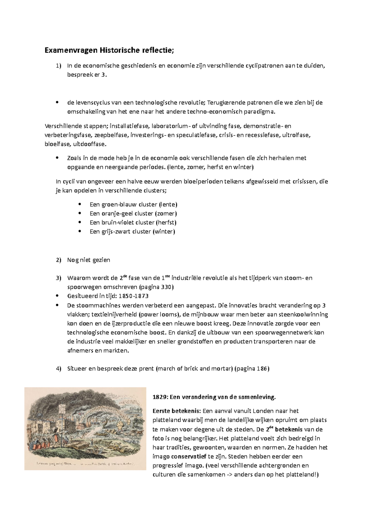 Examenvragen Historische reflectie - de levenscyclus van een ...