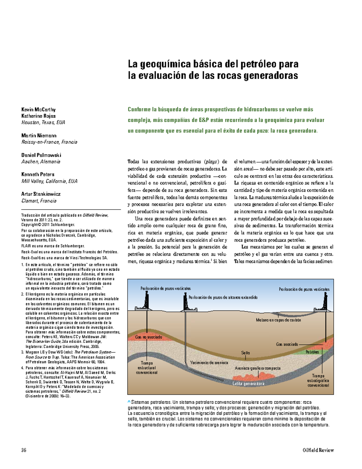 Kerogeno Clasificacion del Petroleo - 36 Oilfield Review La geoquímica ...
