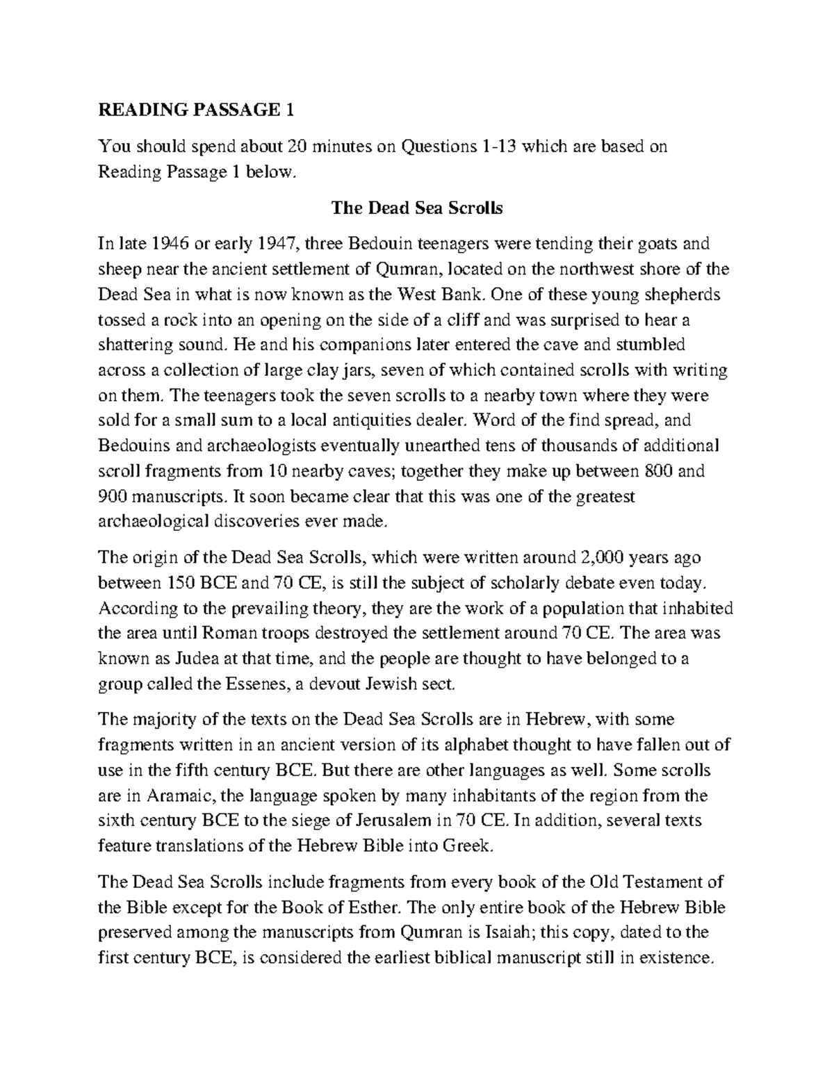 Cam 17 test 2 reading - tiếng anh - READING PASSAGE 1 You should spend ...