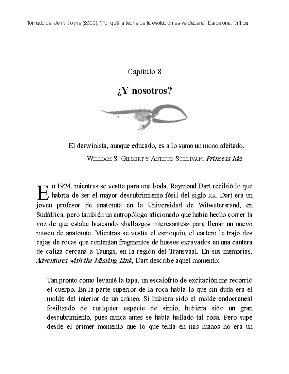Jerry A. Coyne - Por qué la teoría de la evolución es verdadera-Cap 8 ...