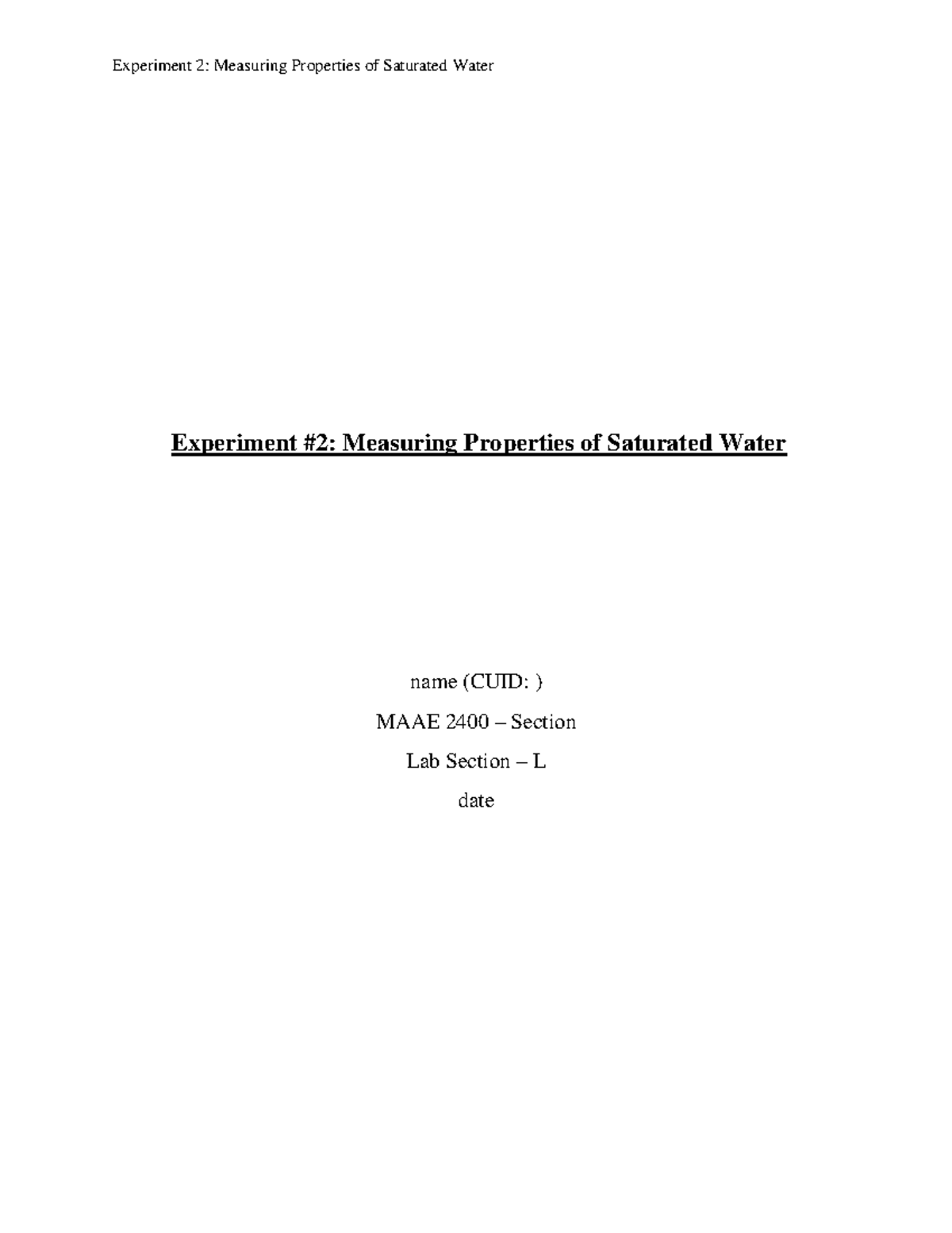 MAAE2004 Lab2 L4 - Lab example - Experiment #2: Measuring Properties of ...