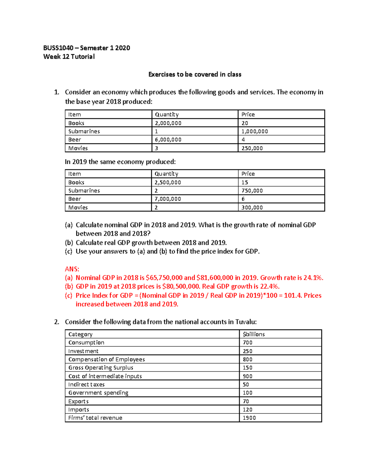Tutorial W12 2020S1 - With answers - Warning: TT: undefined function: 32 Warning: TT: undefined ...
