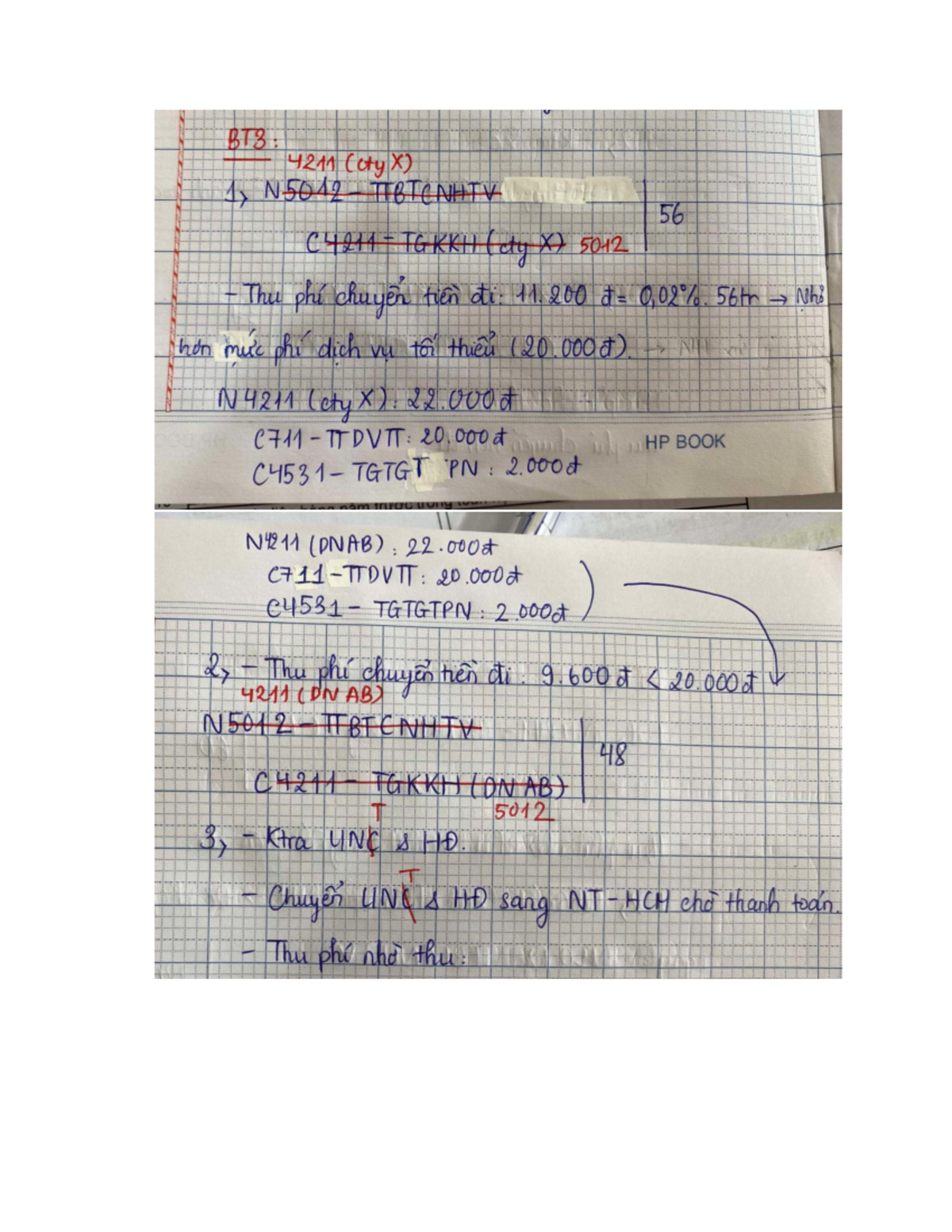 BT C4 - KTNH - Bài tập trong sách giáo trình - 4211 (cty X) 1 TTBTCNHTV 56 C4211 TGKKH (cly X ...