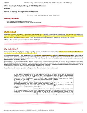 LM1-1 Readings in Philippine History AY 2020-2021 (2nd Semester ...