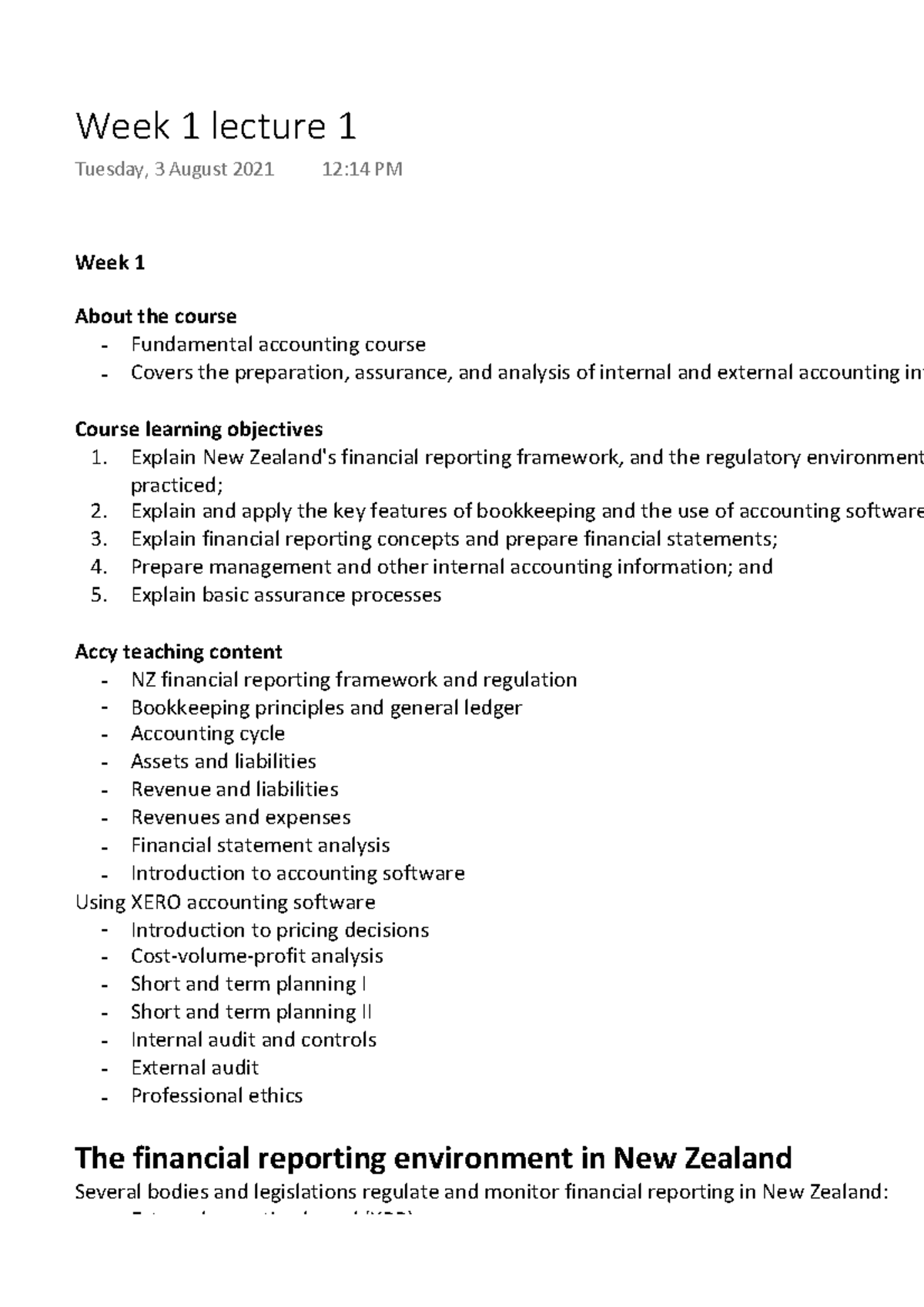 ACCY131 Week 1 lecture 1ACCY131 Week 1 lecture 1 - Week 1 About the ...