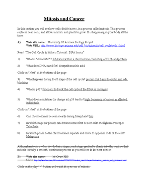 Mitosis meiosis Prelab - Haley Kreitz Mitosis and Meiosis PreLab ...