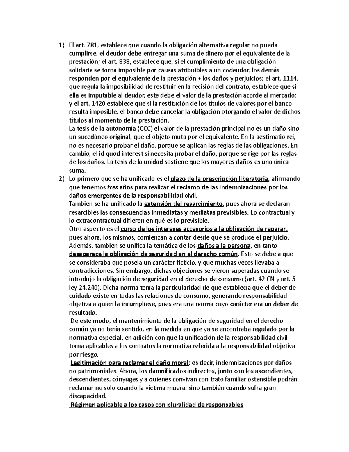 Trabajo práctico Nº2 - dsads - El art. 781, establece que cuando la ...