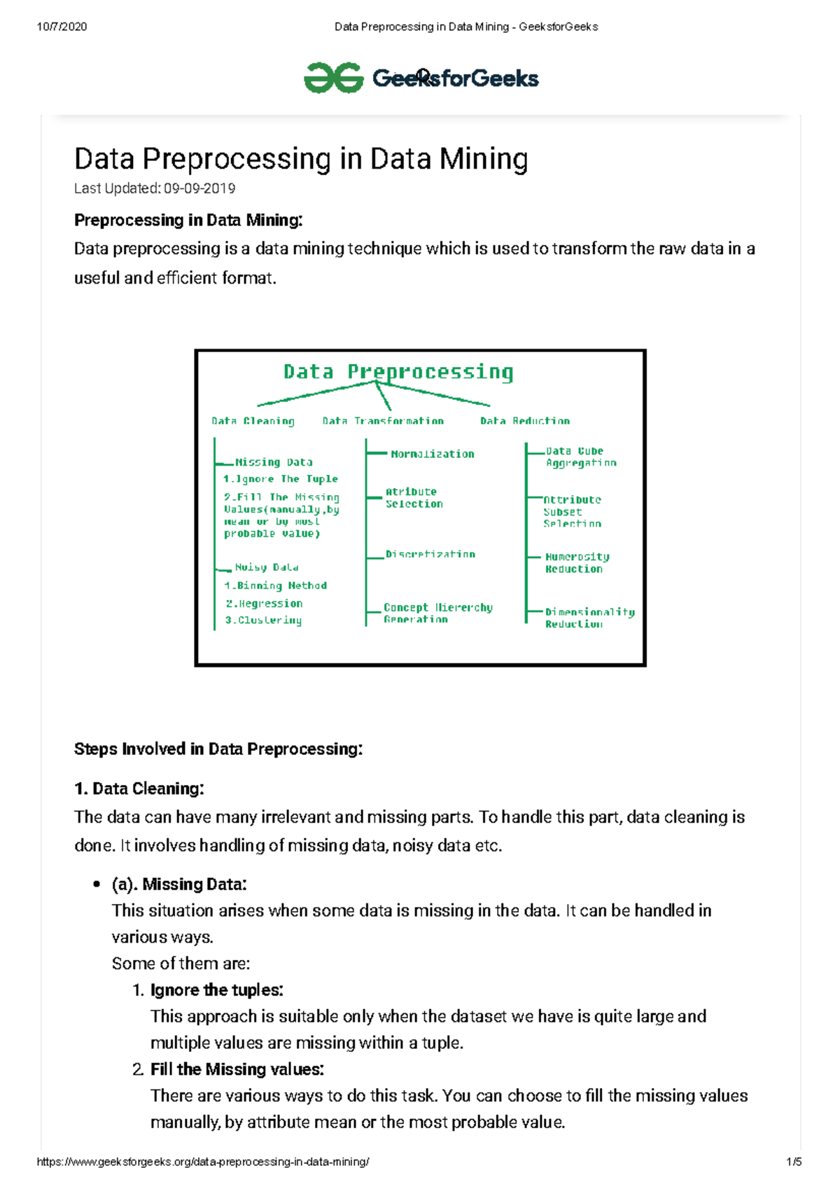 Data Preprocessing in Data Mining - Data Preprocessing in Data Mining ...