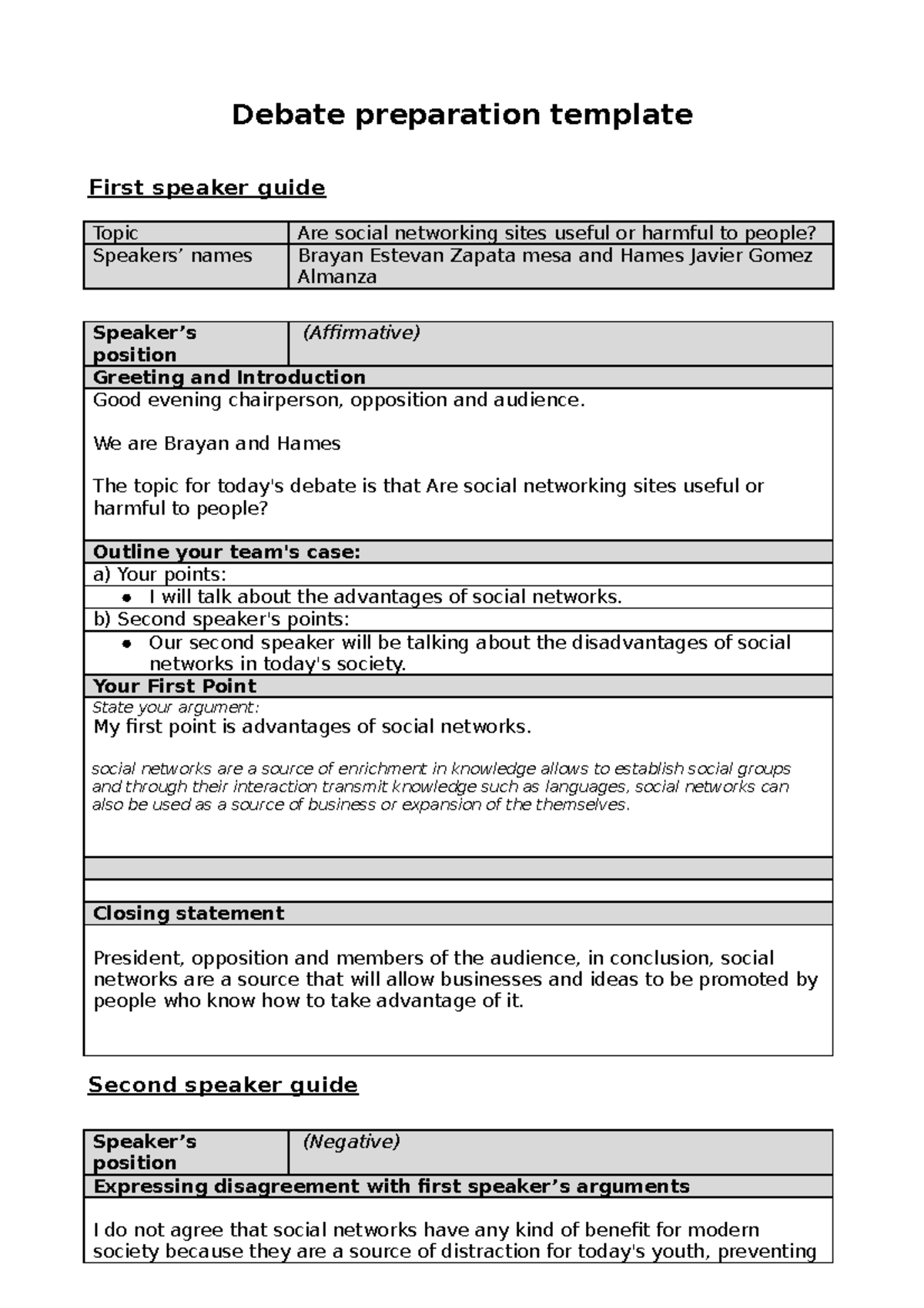 EP09-AA10-EV06-Formato-Preparacion-Debate - Debate preparation template ...