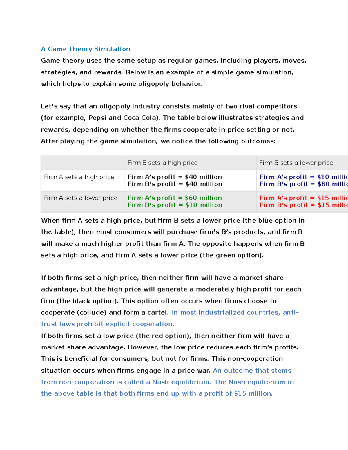 Paper 2- A Game Theory Simulation - A Game Theory Simulation Game ...