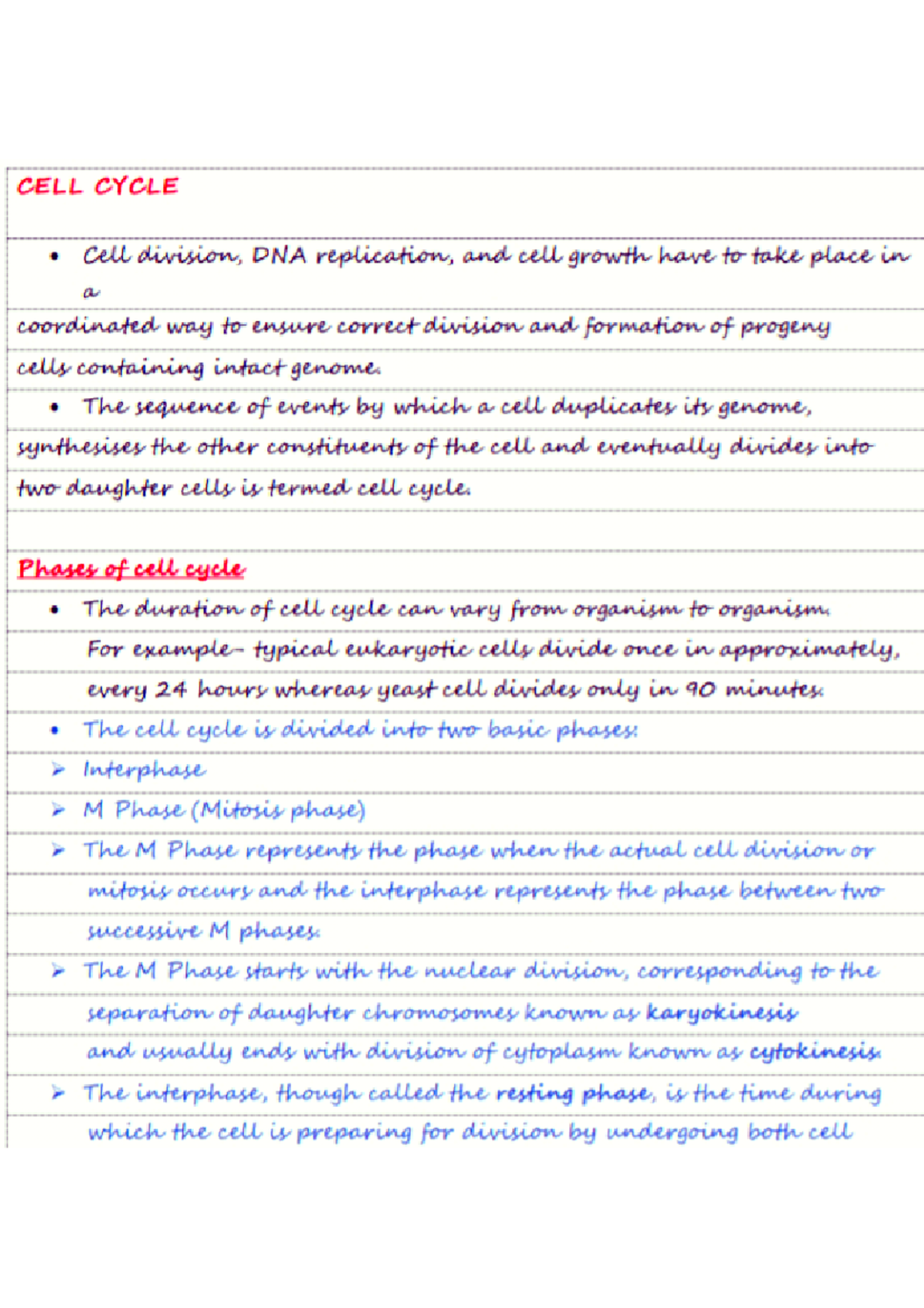 CELL Cycle: - Human anatomy and physiology - BSc NURSING - Studocu