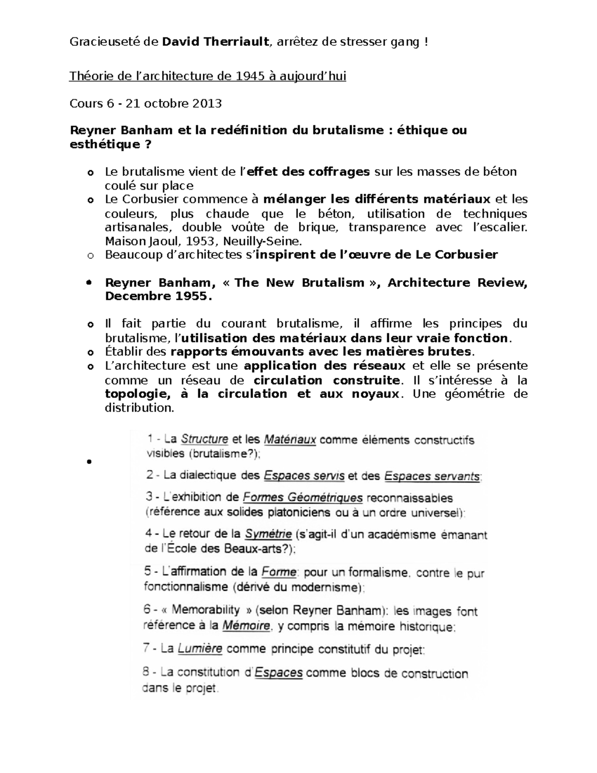 Théorie de l’architecture de 1945 à aujourd’hui Cours 6 - George Teyssot - Théorie de - Studocu
