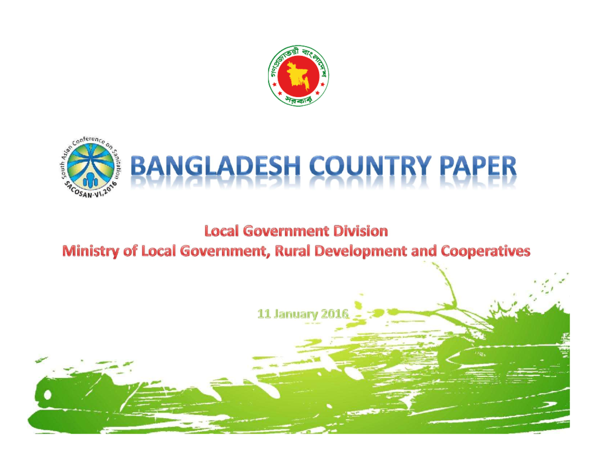 Bangladesh country paper - Country Profile • Bangladesh emerged as an ...