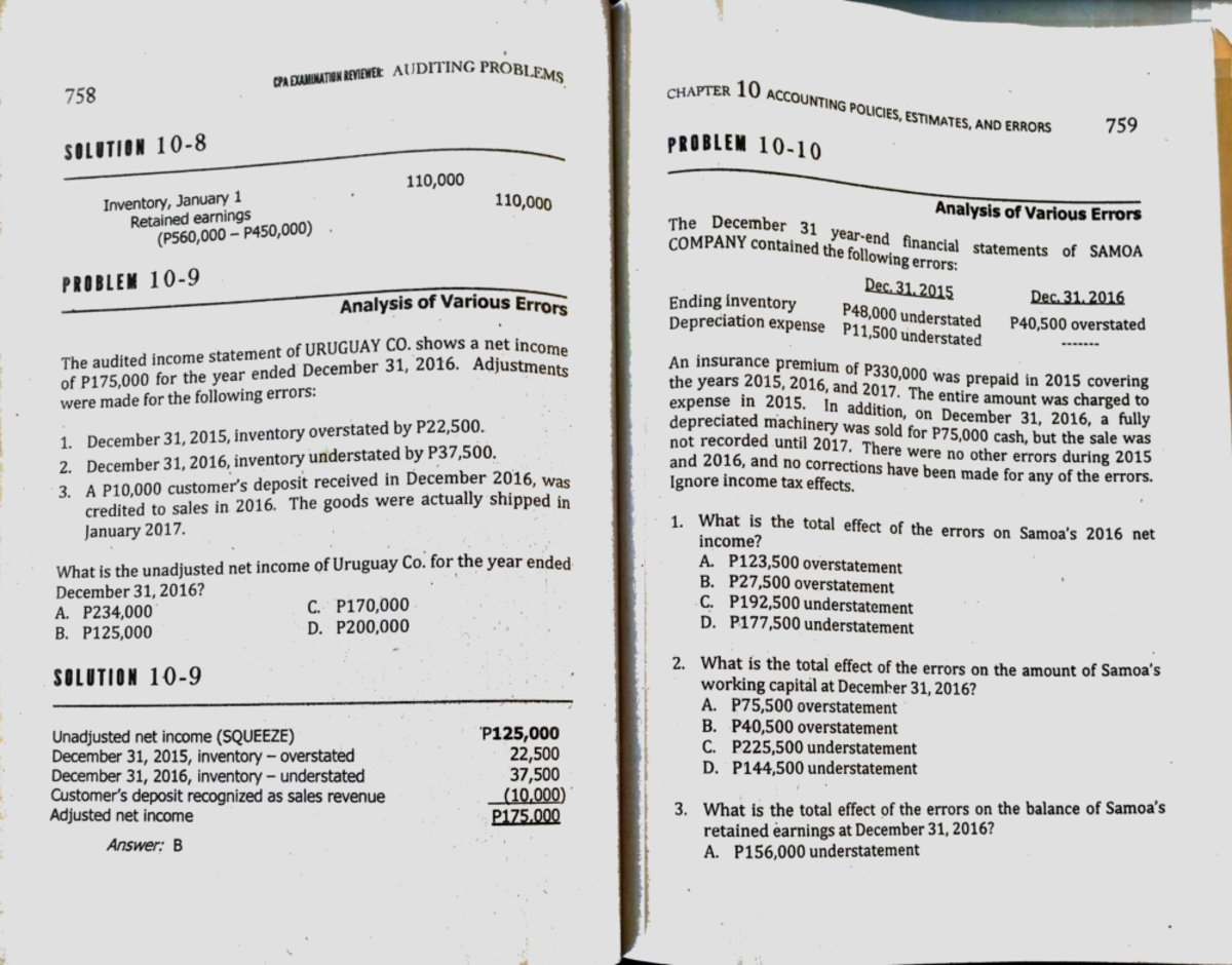 Roque Book Correction of Errors 2018 - Accountancy - Studocu