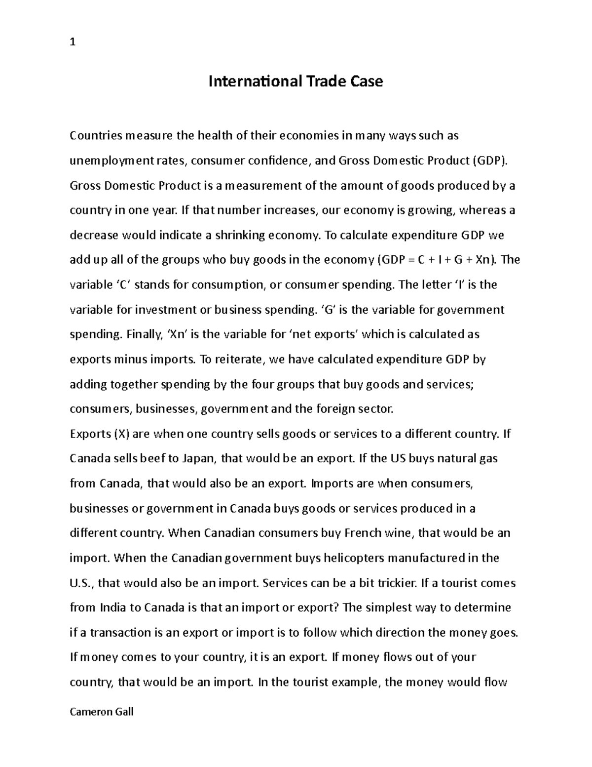 International trade case - International Trade Case Countries measure ...