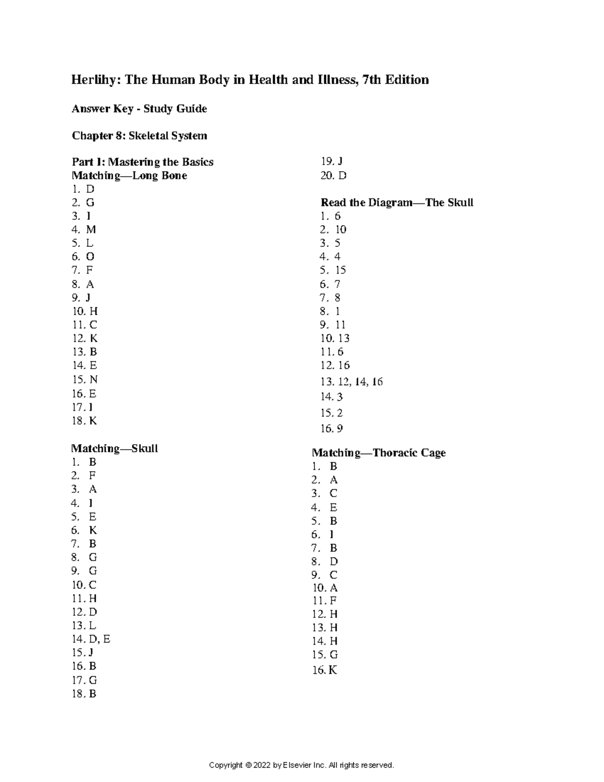 Chapter 008 Questions AK - Herlihy: The Human Body in Health and ...