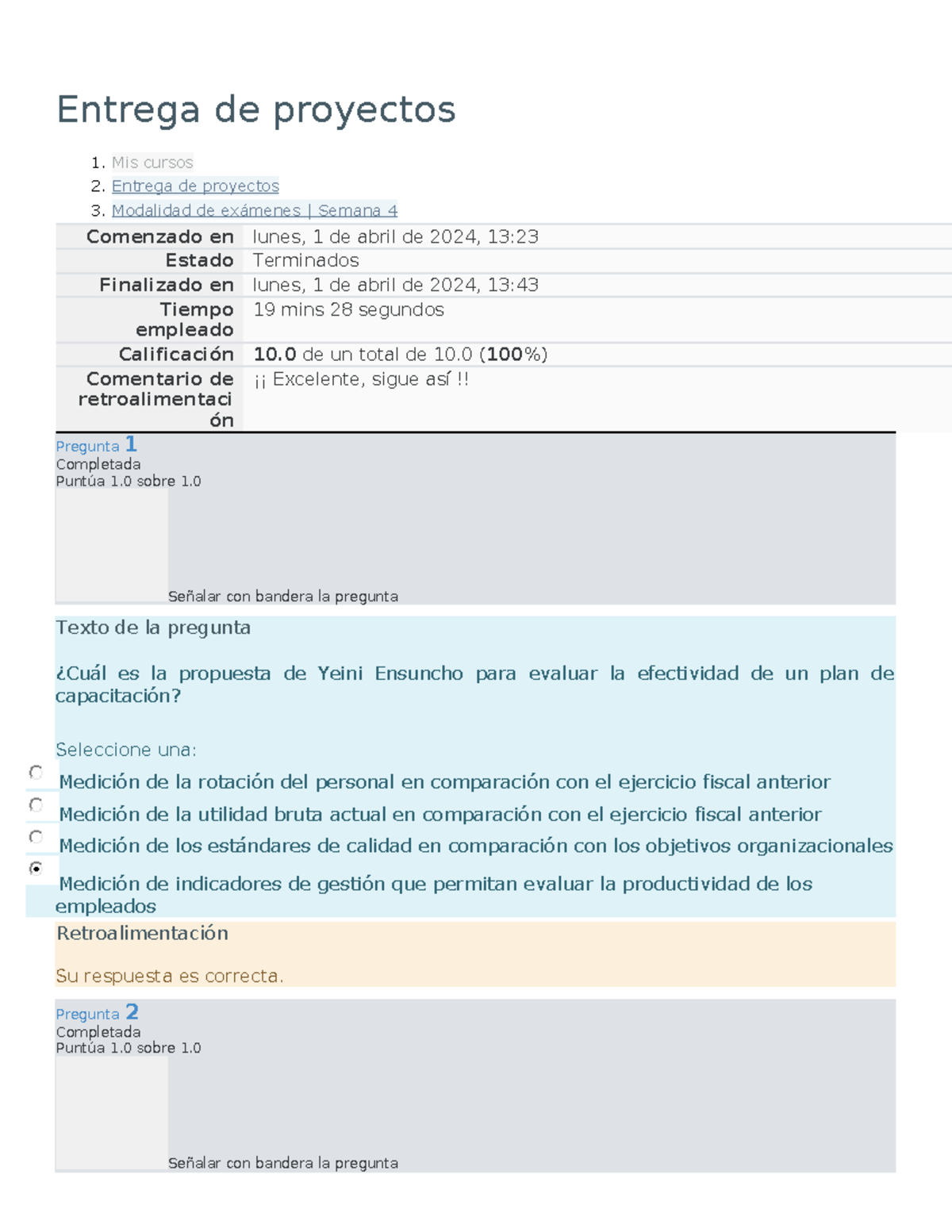 Entrega de proyectos Sem 3-4 - Entrega de proyectos 1. Mis cursos 2. Entrega de proyectos 3 ...