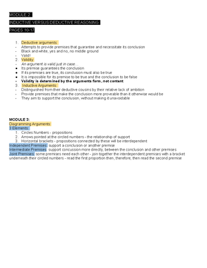 Logic and Critical Thinking - Lecture Module 2 - LECTURE VIDEO MODULE 1 ...