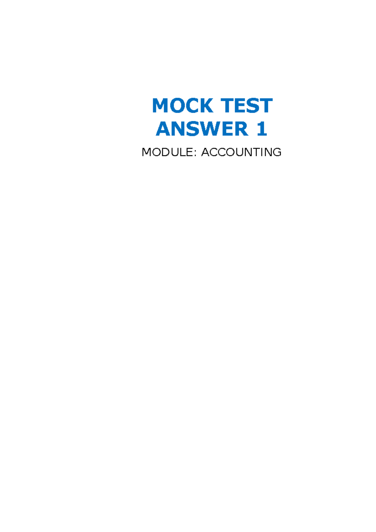 Answer đề 2 - Copy - for accounting cfab exam - MOCK TEST ANSWER 1 ...