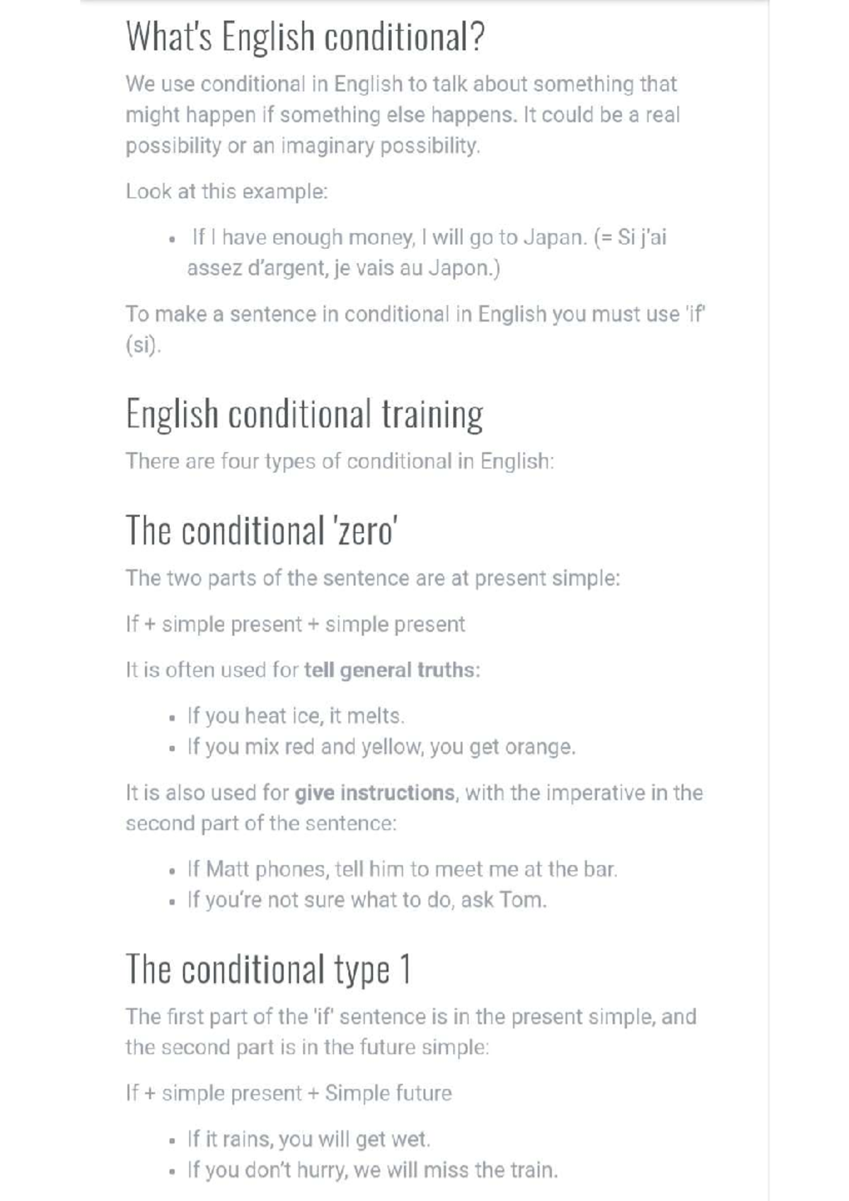 The conditional in English - English studies - Studocu