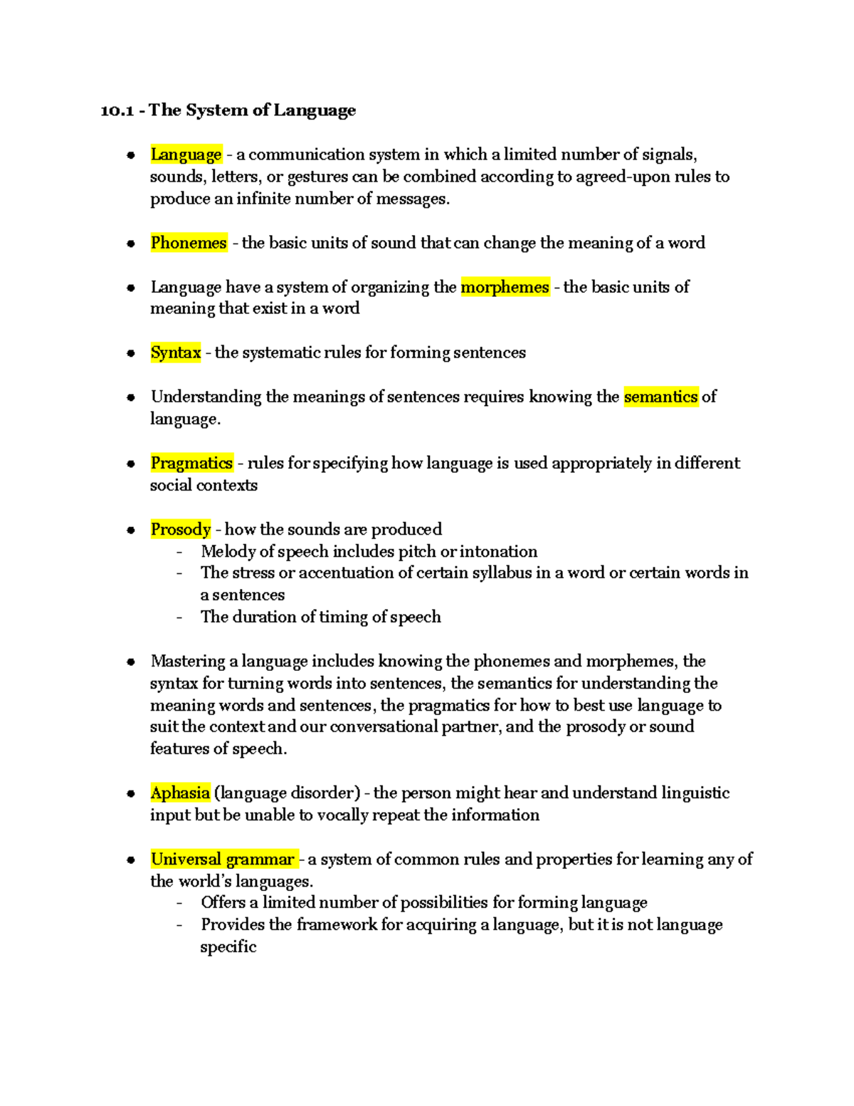 Ch. 10 - Learning and Education - 10 - The System of Language Language ...