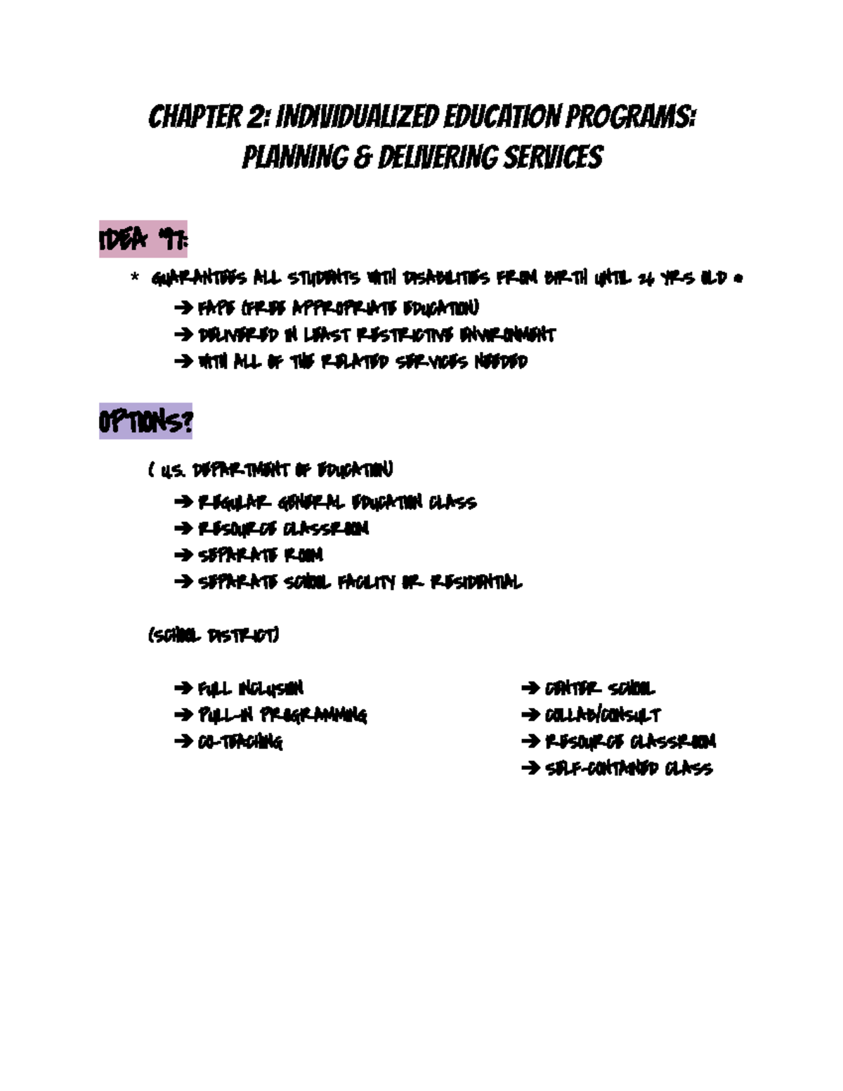 Chapter 2 IEP's - INTRODUCTION INTO SPECIAL EDCATION - CHAPTER 2 ...
