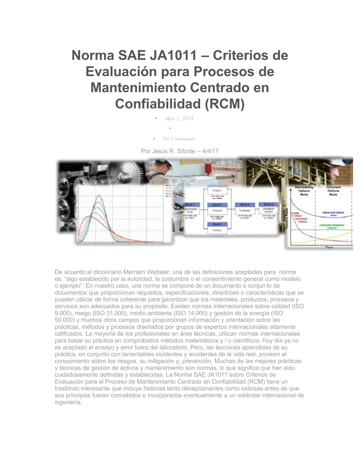 ESPECIFICACIONES DE LOS REQUERIMIENTOS DE LA NORMA SAE JA 1011 - Norma ...