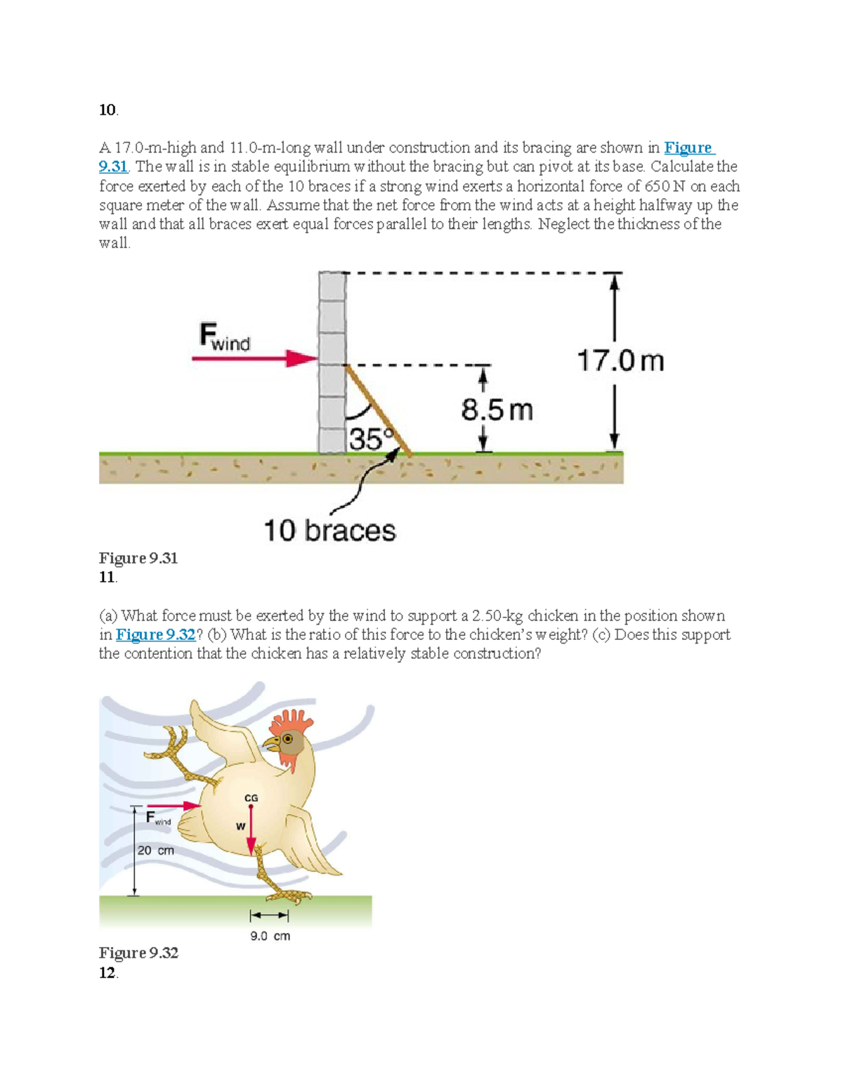 Physics 2023 Notes 042 - 10. A 17-m-high and 11-m-long wall under ...