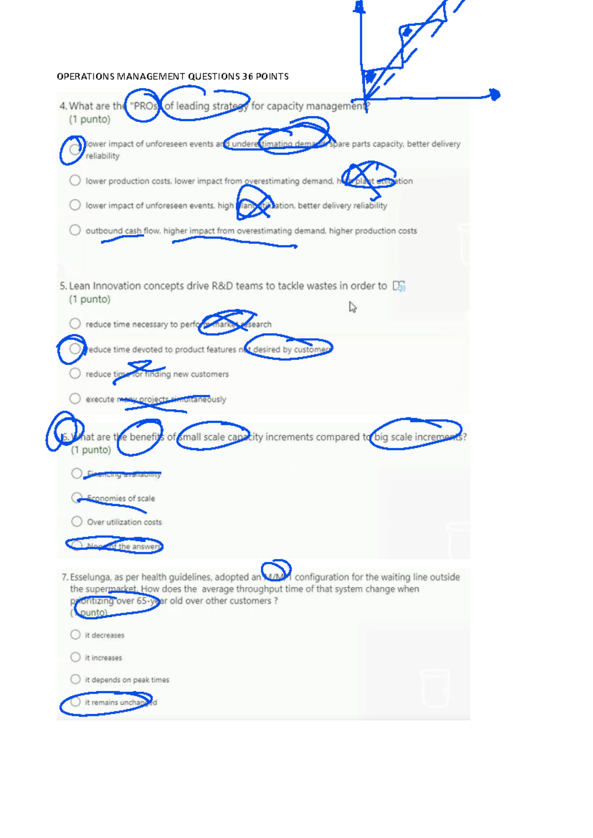 First Part 2 - Tests - OPERATIONS MANAGEMENT QUESTIONS 36 POINTS Lean ...