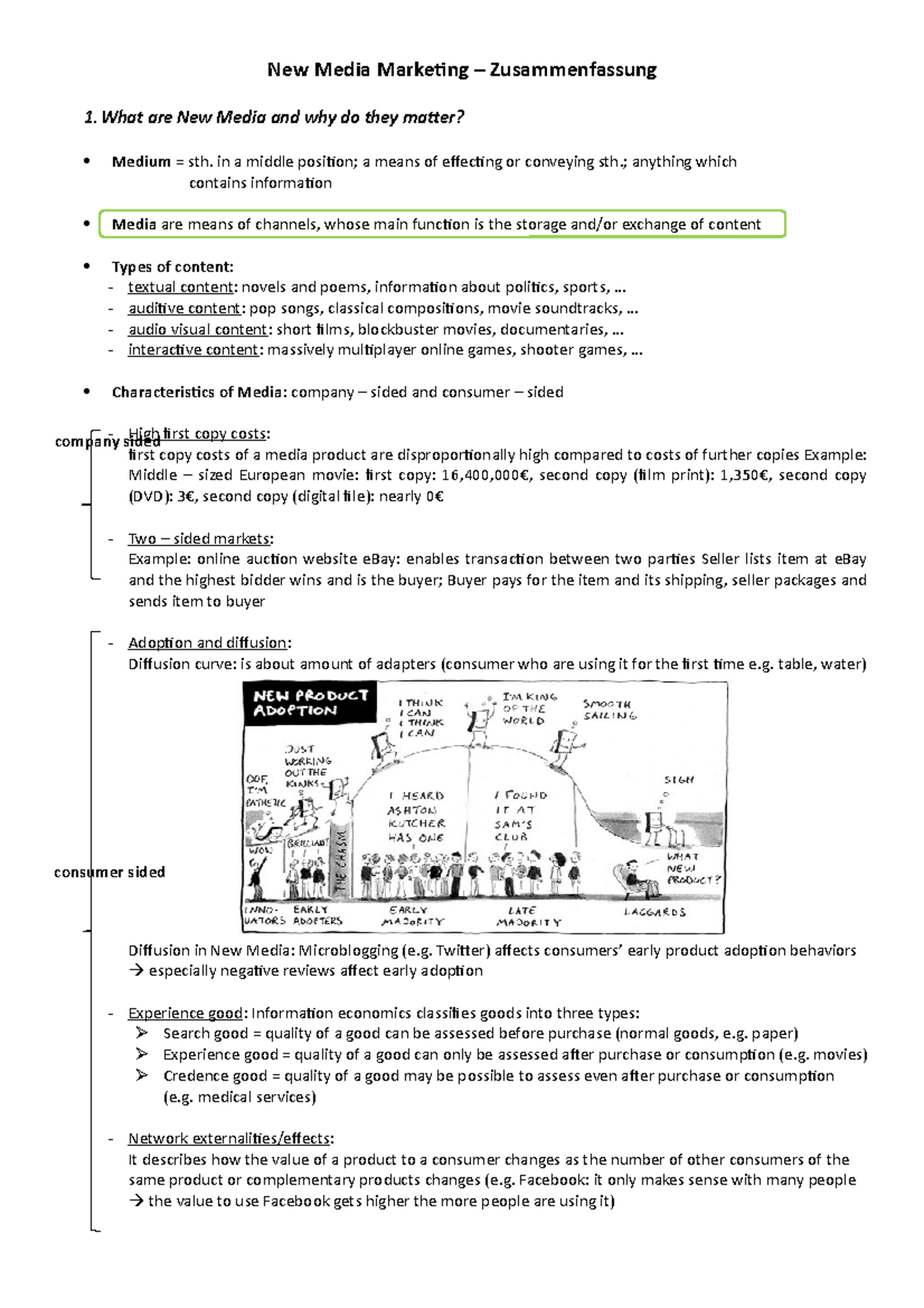 Zusammenfassung - in a middle position; a means of effecting or ...
