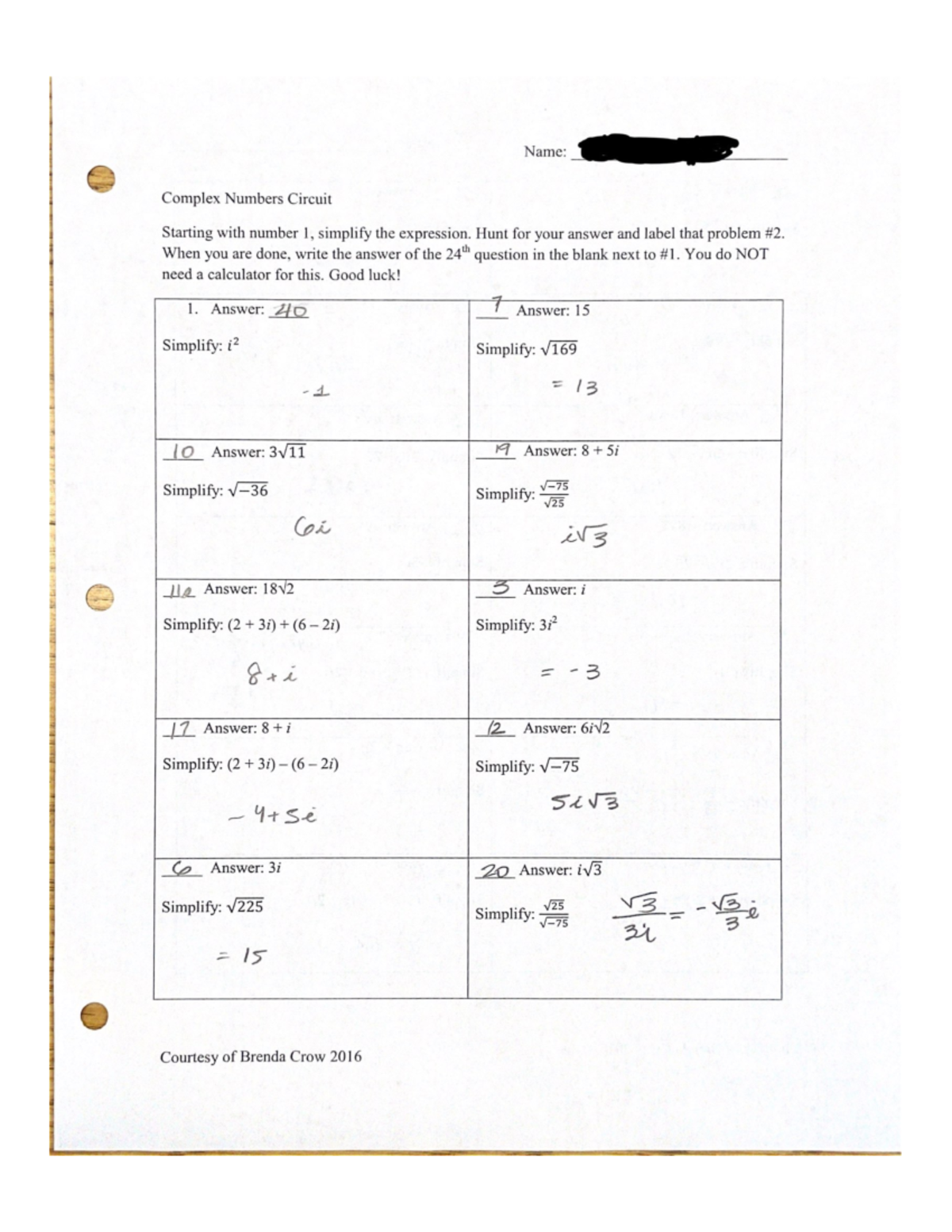 Complex Numbers Circuit - MA 1453 - Studocu