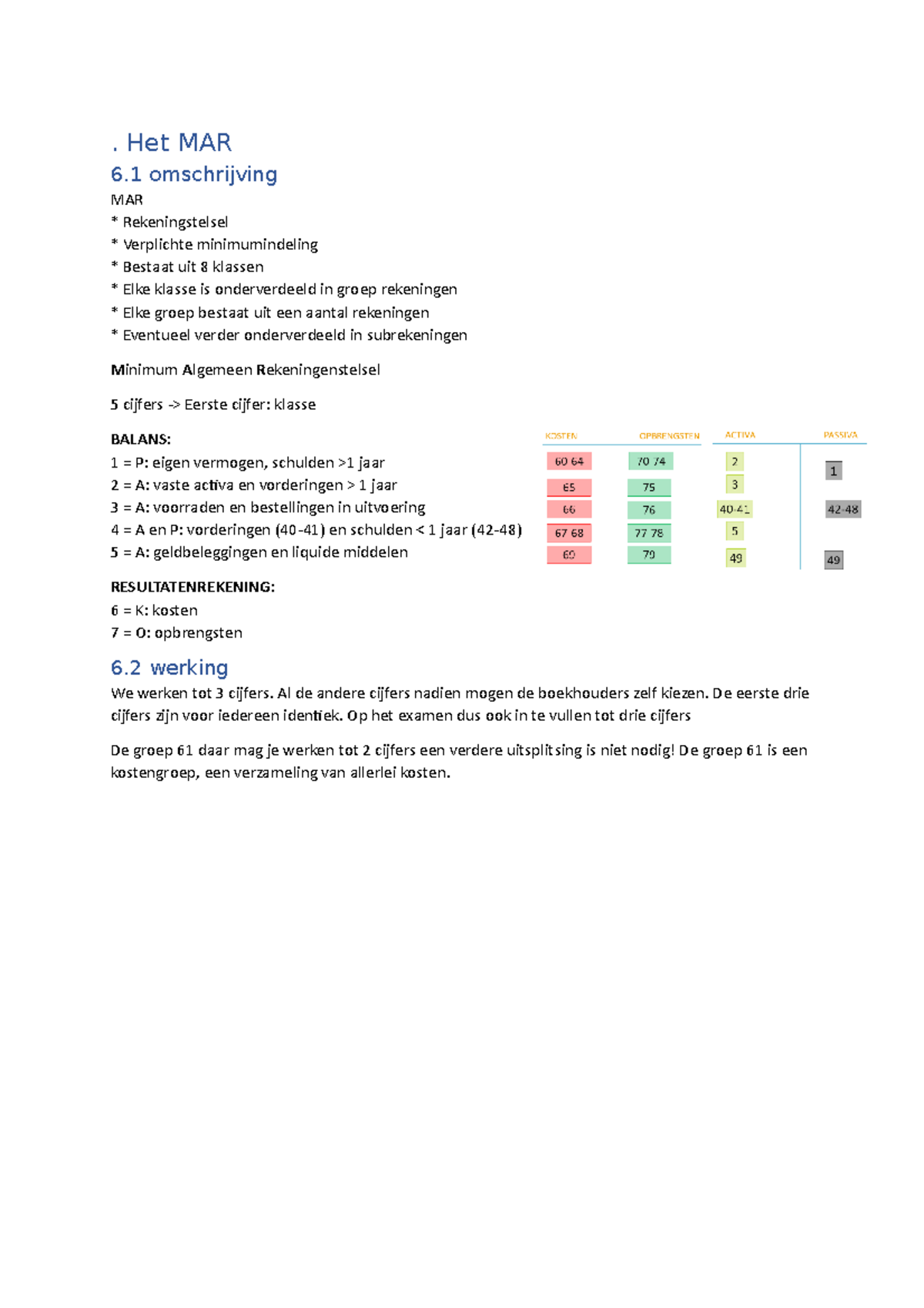 Het MAR - uitleg Mar - . Het MAR 6 omschrijving MAR Rekeningstelsel ...
