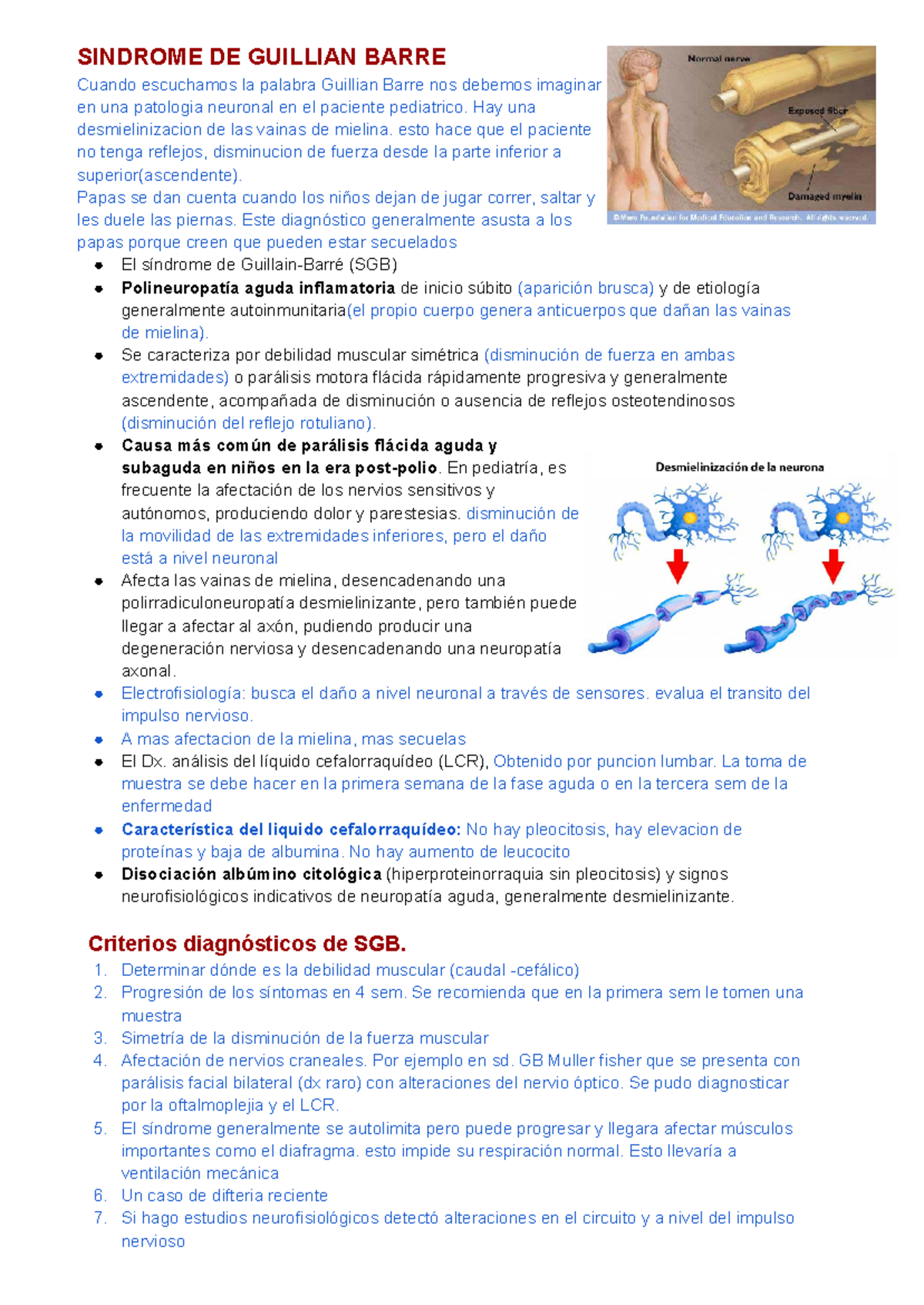 Sindrome DE Guillian Barre - SINDROME DE GUILLIAN BARRE Cuando ...